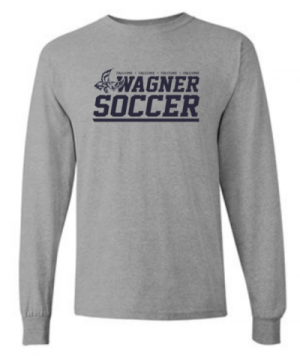 WAGNER SOCCER GREY LONG SLEEVE T-SHIRT WITH TEAM LOGO, OPTIONAL NAME ...