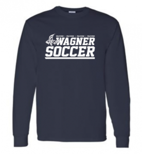 WAGNER SOCCER NAVY BLUE LONG SLEEVE T-SHIRT WITH TEAM LOGO, OPTIONAL ...